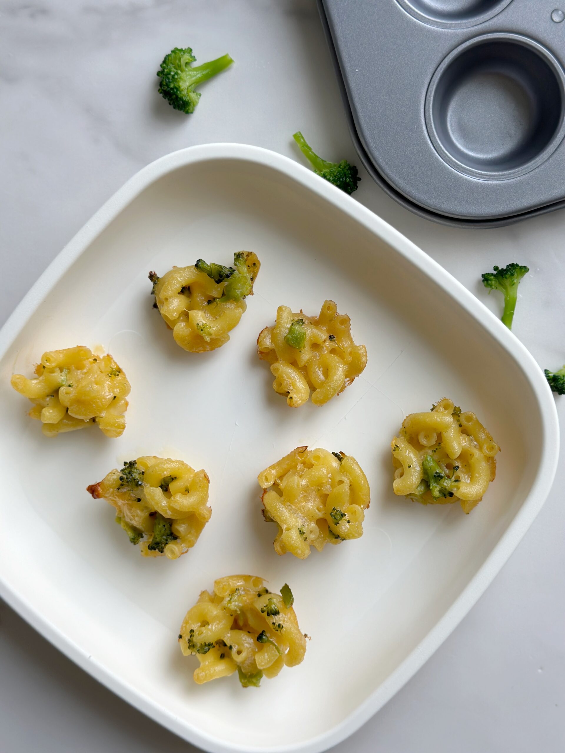 Broccoli Mac n Cheese Bites - Real Little Meals