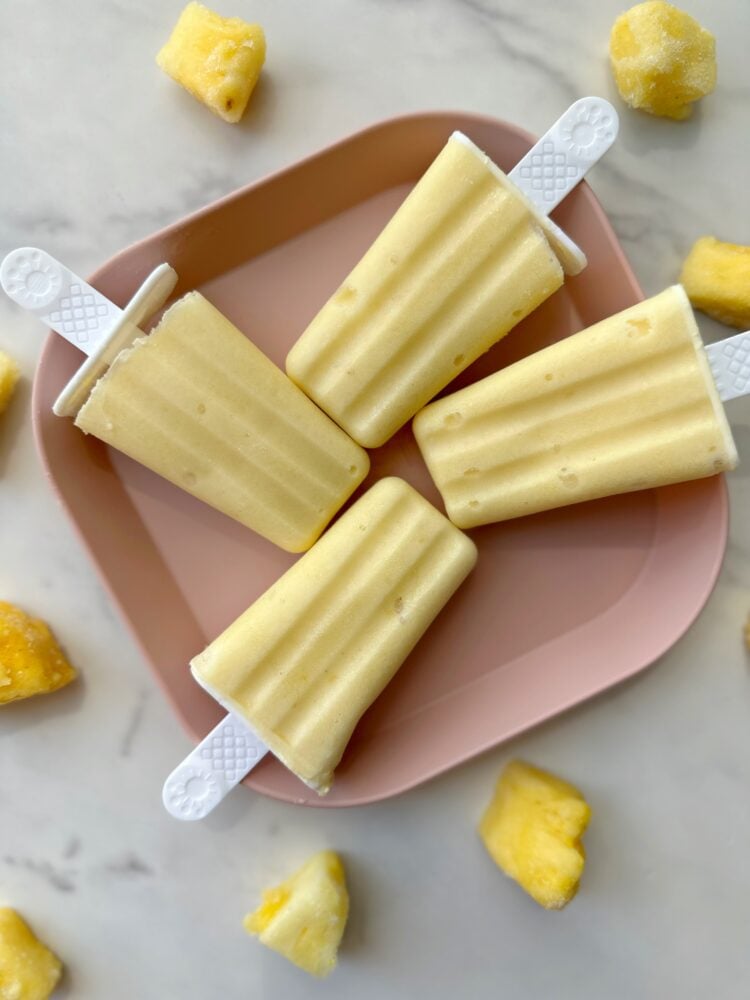 2 Ingredient Dole Whip Popsicles - Real Little Meals