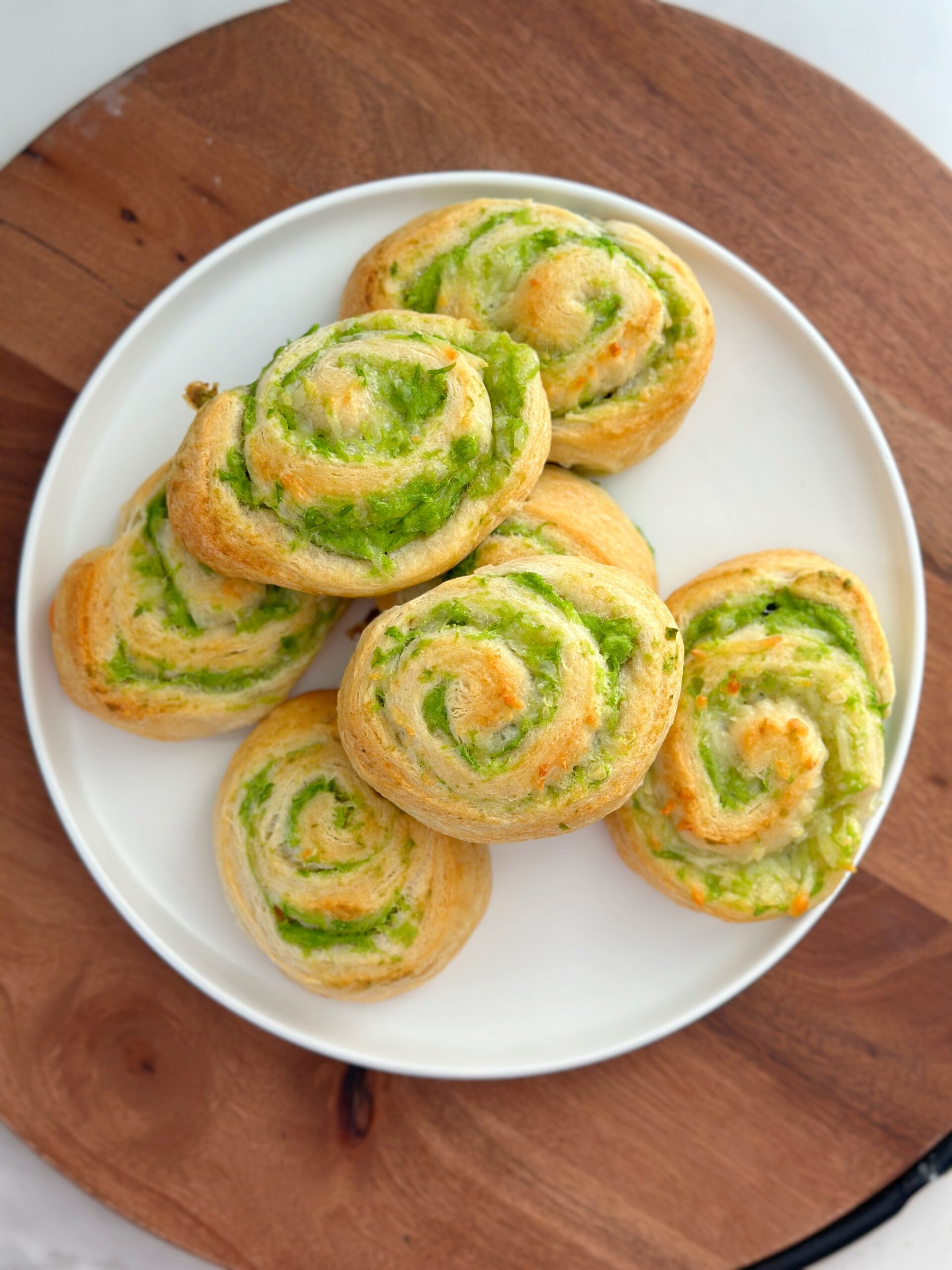 Pea and Cream Cheese Pinwheels - Real Little Meals